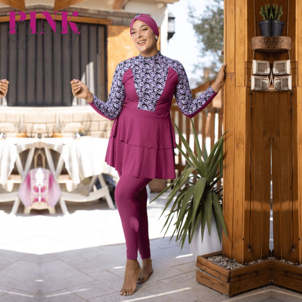 BURKINI “JOSEPHINE” – Pink And Grey